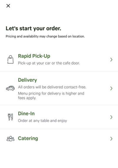 How do I navigate the Panera mobile app?