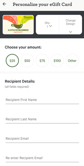 How do I navigate the Panera mobile app?