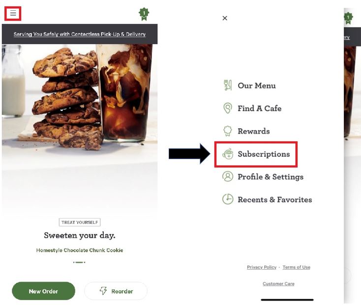 Where do I go to manage my Unlimited Sip Club Subscription?