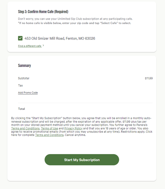 How do I enroll in the Unlimited Sip Club?