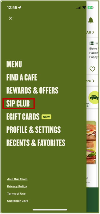Where do I go to manage my Unlimited Sip Club Subscription?