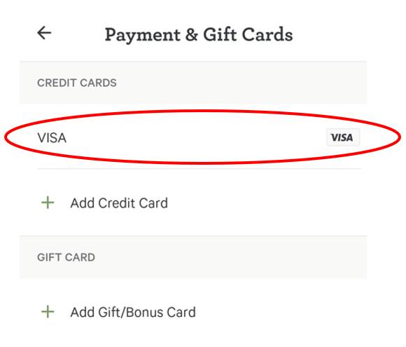 How do I edit the payment stored on my MyPanera account?