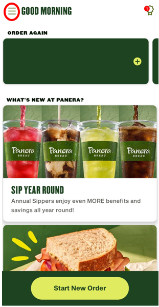How do I edit the payment stored on my MyPanera account?