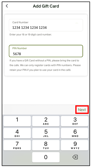 How do I add a Panera Bread Gift Card to pay for my Unlimited Sip Club ...