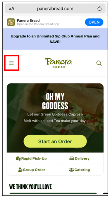 How do I add a Panera Bread Gift Card to pay for my Unlimited Sip Club ...