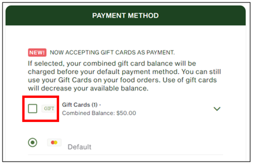 How do I add a Panera Bread Gift Card to pay for my Unlimited Sip Club ...