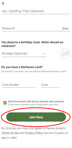 How do I sign up for MyPanera?