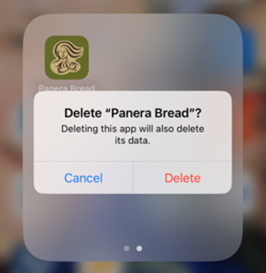How can I download, un-install, or re-install the Panera app?