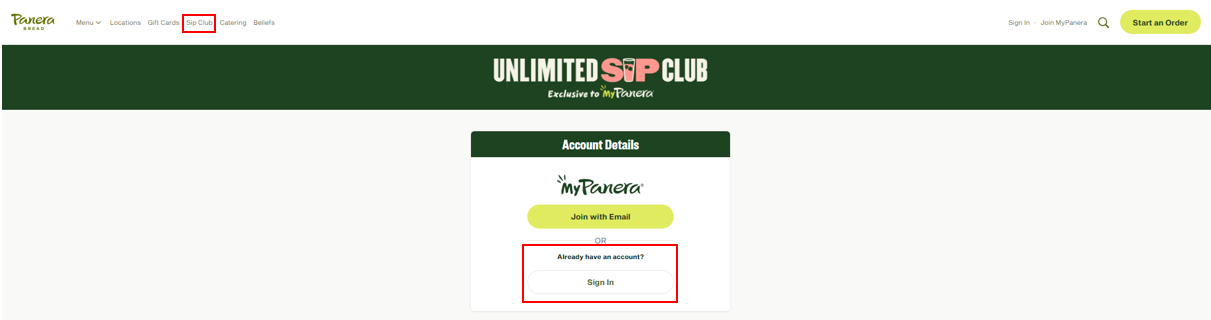 How do I enroll in the Unlimited Sip Club?