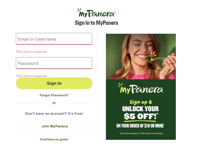 How do I sign up for MyPanera?