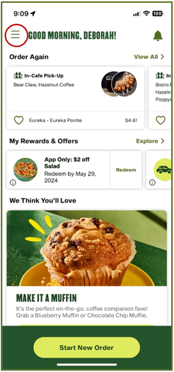 Panera bread order store