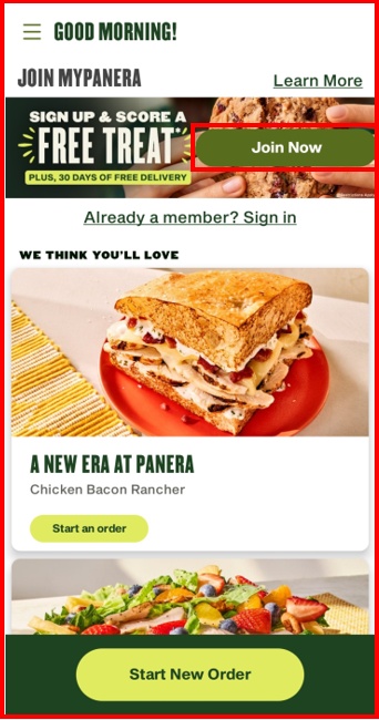 How do I sign up for MyPanera?