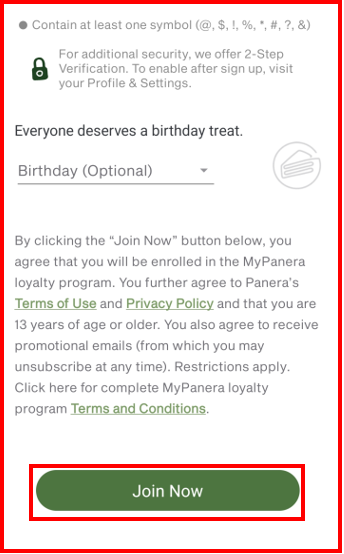 How do I sign up for MyPanera?