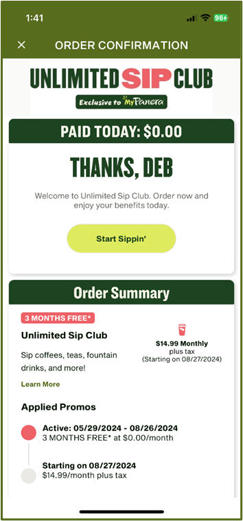 How do I enroll in the Unlimited Sip Club?