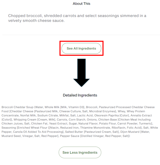 How do I view allergen information for Panera Bread products?